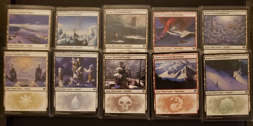 MTG Magic The Gathering Basic Snow Land Deck Building Packs 10X Same ...