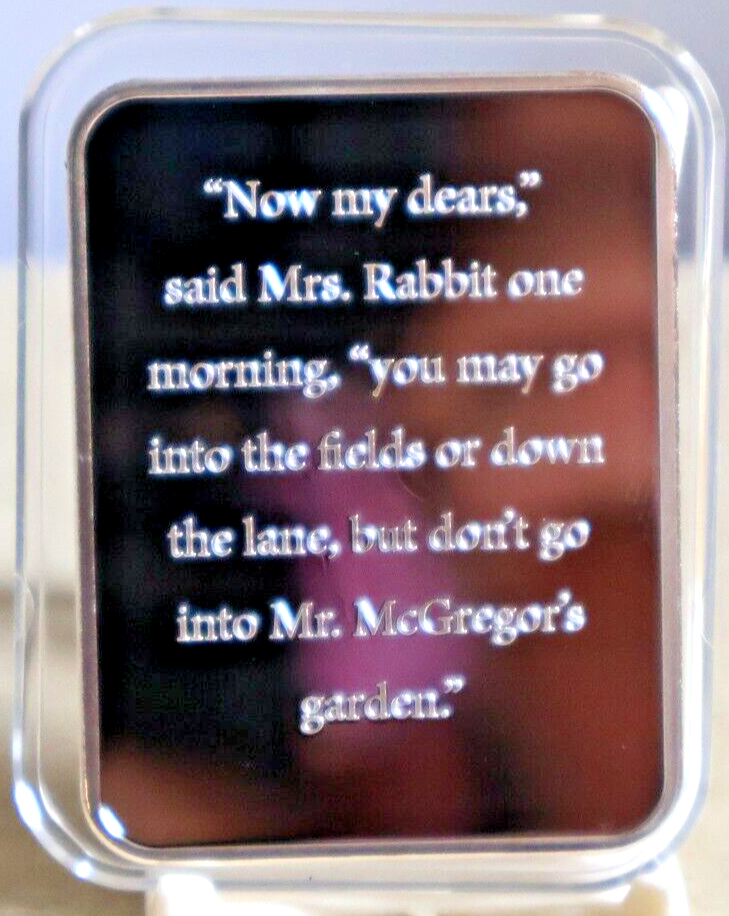 Peter Rabbit Ingot Collection PETER RABBIT Silver Plated ~ Beatrix ...