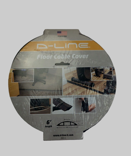 D-Line Floor Cable Cover Black 6 Foot 6' Hide Cables Cords New ...
