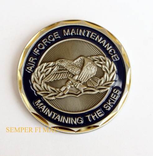 MAINTENANCE US AIR FORCE CHALLENGE COIN USAF PIN UP VETERAN FIGHTER ...