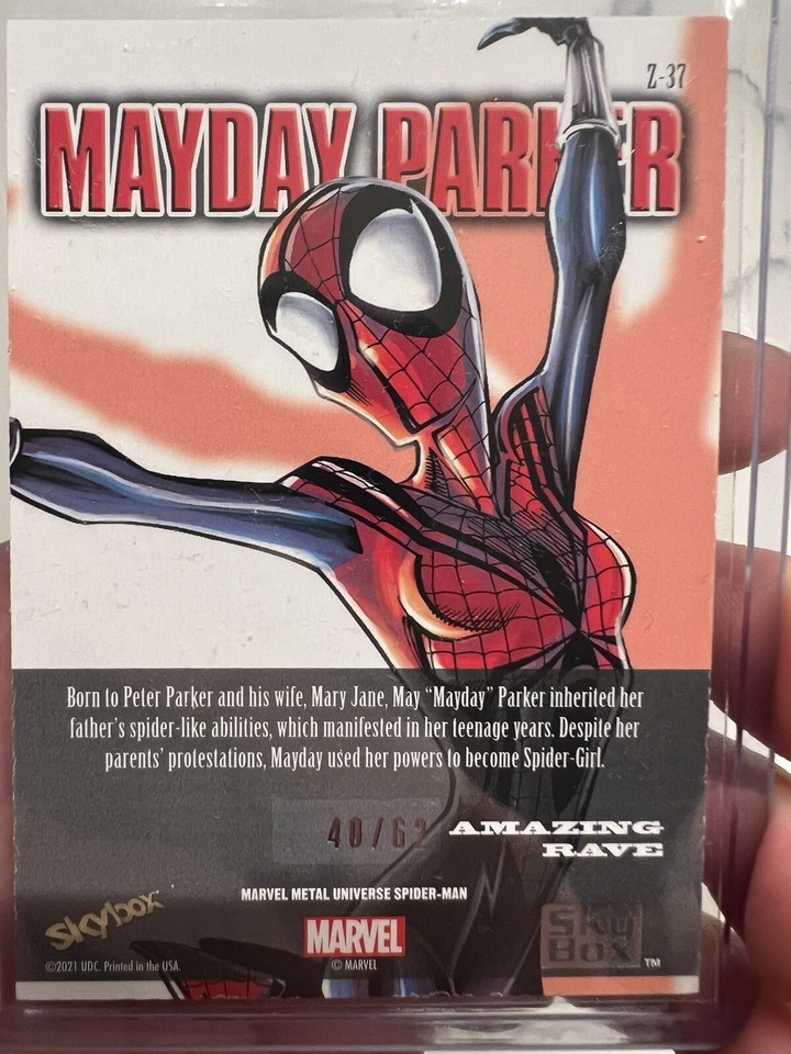 Marvel Metal Universe Spider-Man Amazing Rave 40/62 Mayday Parker #Z-37 ...