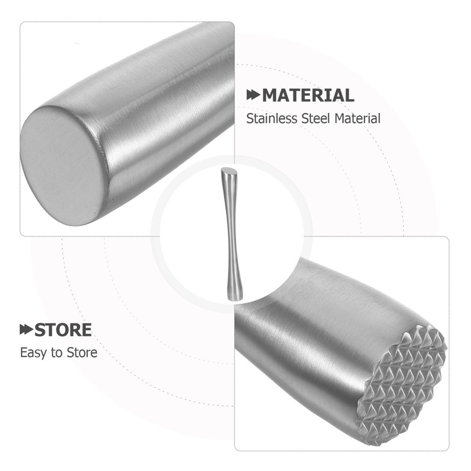 Swizzle Stick Muddler Stainless Steel Bar Spoons Cocktail Mixing | eBay