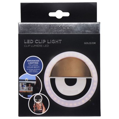 LuMee Studio Clip Light Portable and Rechargeable LED Ring Light - Gold ...