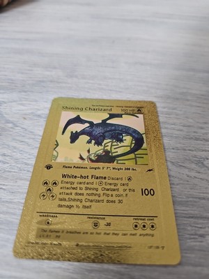 Shining Charizard 1st Edition Gold Pokemon Card 107/105 MINT | eBay UK