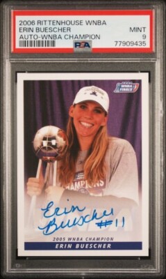 2006 Rittenhouse WNBA Erin Buescher Autograph PSA 9 2005 WNBA Champion ...