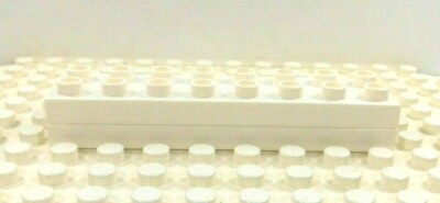 Lego Duplo Brick 2x8 Flat (2) white | eBay