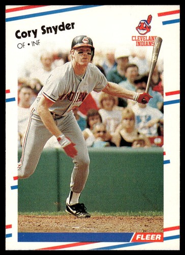 1988 Fleer Baseball Card Cory Snyder Cleveland Indians #615 | eBay