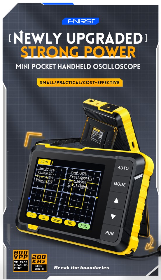 FNIRSI DSO152 Handheld Small Oscilloscope Type C Portable Digital ...