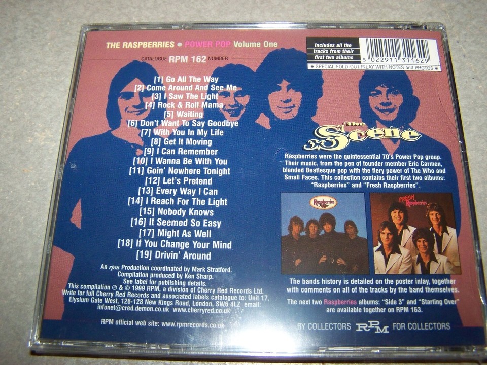 THE RASPBERRIES "FRESH RASPBERRIES VOL 1 FEATURING 1ST 2 LP'S ON 1 CD ...