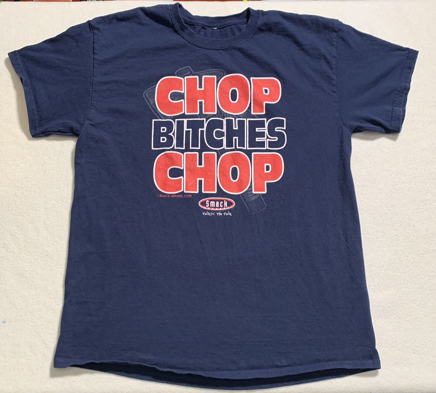 Atlanta Braves Shirt Mens Large Blue Smack Talk Chop Baseball | eBay