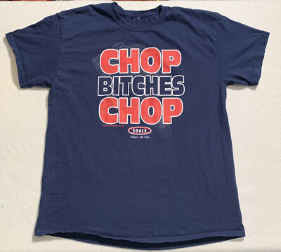 Atlanta Braves Shirt Mens Large Blue Smack Talk Chop Baseball | eBay