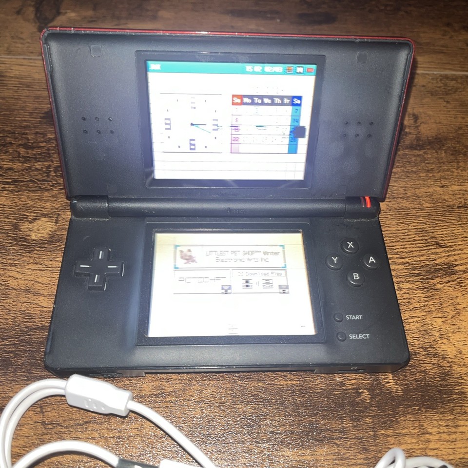 Nintendo DS Lite Crimson Handheld System Red/Black Tested Working (top ...