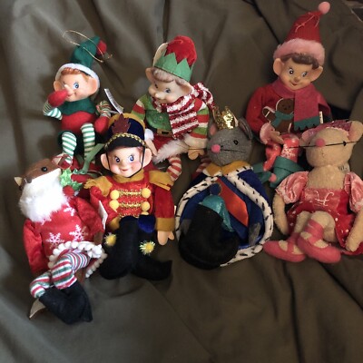 Knee Hugger Nutcracker + Pieces Christmas Ornament RETRO Lot Of 7 ...
