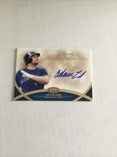Adam Lind 2012 Topps Tier One AUTO #ed /399 BLUE JAYS Autograph | eBay
