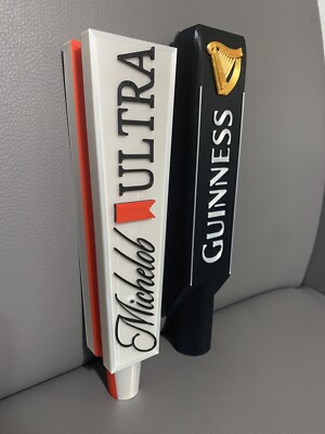 Guinness and Michelob Ultra tap handles with bonus set of 5 Guinness ...