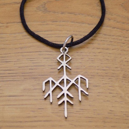 Wardruna Symbol Viking Rune Nordic Stainless Steel Pendant & Black Cord ...