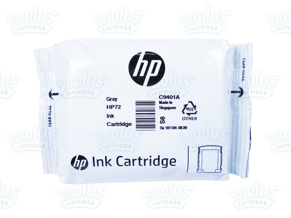 Genuine HP 72 Gray Ink Cartridge 69ml C9401A T790 T770 T610 T2300 T1120 ...