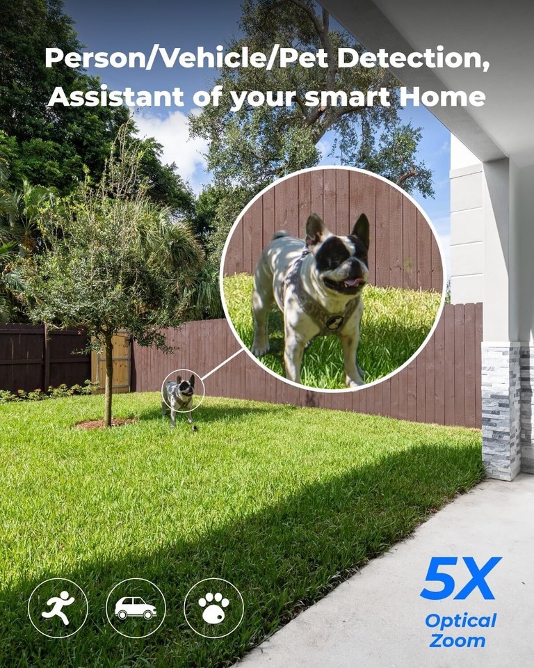 Reolink RLC-811A PoE IP Security Camera 4K - 123° FoV, 5X Optical Zoom ...