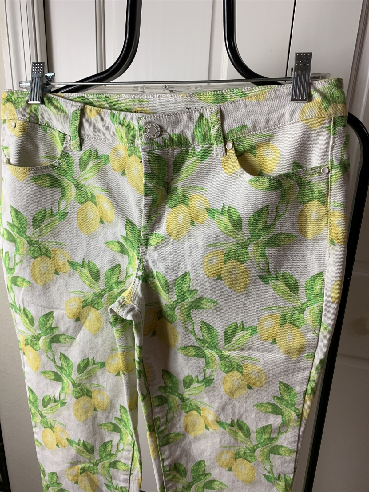 TALBOTS 8P LEMON SIGNATURE CROP DENIM - Gem