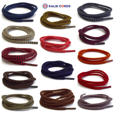 ROUND ROPE SHOELACES WITH FLECK FOR TRAINERS BOOTS HIKING STRONG SHOE ...