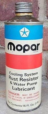 Vintage MoPar Rust Resistor Water Pump Lubricant Cone Top Can Chrysler 1973 | eBay