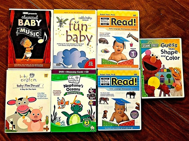 Lot of 7 Children Infant Educational Instructional DVDs Baby Einstein ...