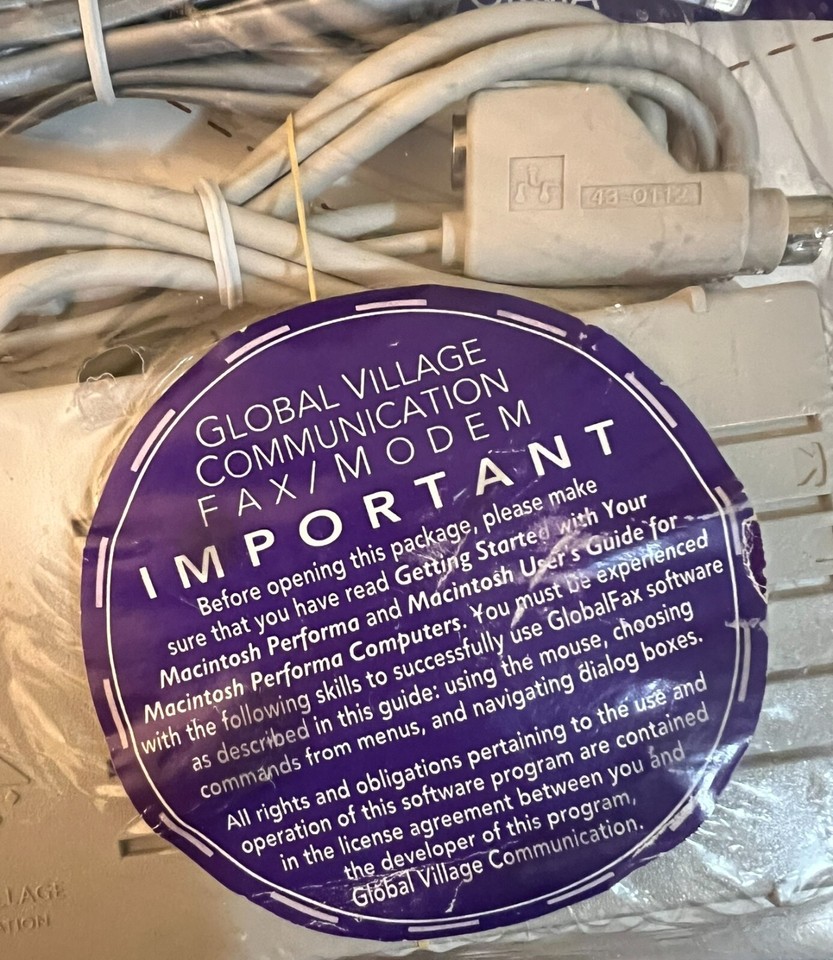 Global Village Communication Teleport Bronze Fax Modem For Mac Performa ...