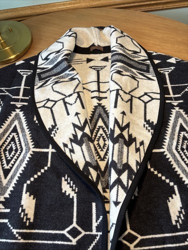 74 Vintage Pendleton southwest wool blanket poncho Coachella Aztec ...