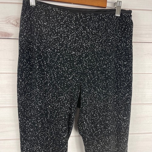 Rachel Zoe Skinny Leg Pants Womens Black White Speckled Pull On Stretch ...