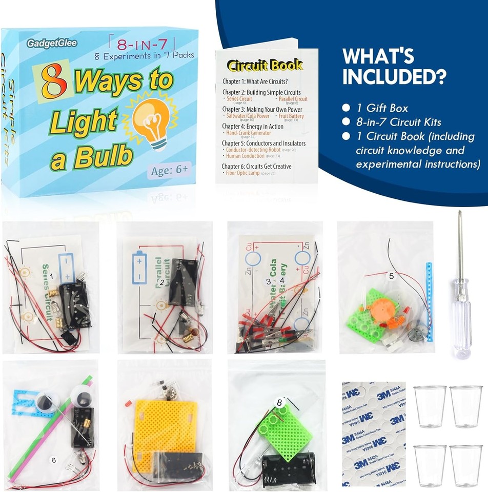 STEM Electric Circuit Kit for Kids Ages 8-12, Electrical Circuits ...