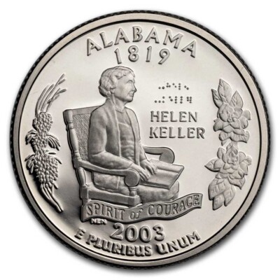 2003 S Alabama Quarter proof silver Clad 25c Coin | eBay