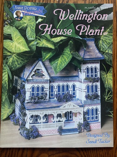 PLASTIC CANVAS Wellington House PLANTer POT COVER PATTERN ANNIE Potter ...