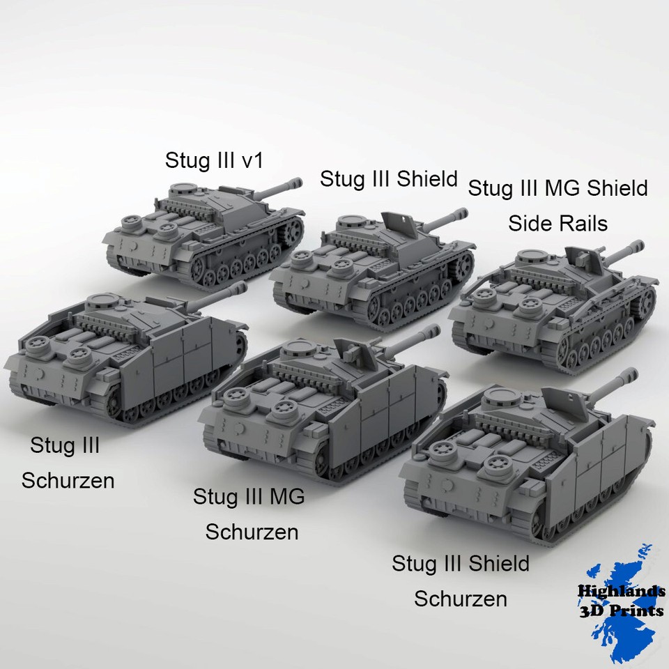 Stugg III Tank WW2 Tabletop Gaming 3D Print | eBay UK