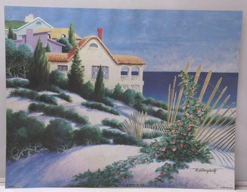 Beach Cottage Sand Dune Fence Path 11x14 92 Bernard Dougherty Print USA ...