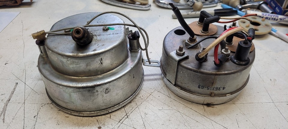 vintage rat rod hot rod dash speedometer fuel temp oil amp cluster ...