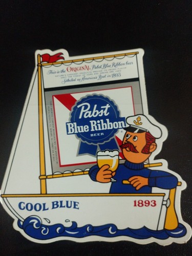 Hard to Find Pabst Blue Ribbon "Cool Blue" Advertisement Stickers | eBay