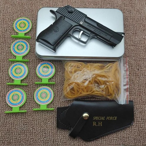 Can Shoot 12 Consecutive Rubber Band Guns with Bullets, All Metal Soft ...