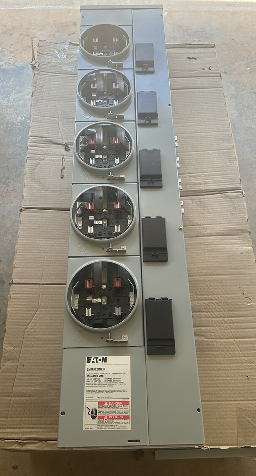 NEW Eaton 3MM512RRLP Meter Stack 5 Socket/Base 800A | eBay