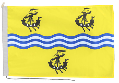 Outer Hebrides Flag with Rope and Toggle - Handmade in the UK | eBay