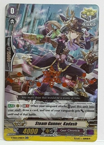 Bushiroad Cardfight Vanguard Steam Gunner, Kadash V-SS01/048EN RR (Hot ...