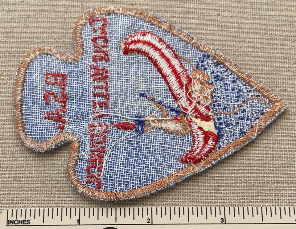 Vintage 1940s CACHE VALLEY COUNCIL Boy Scout Arrowhead Shaped PATCH BSA ...