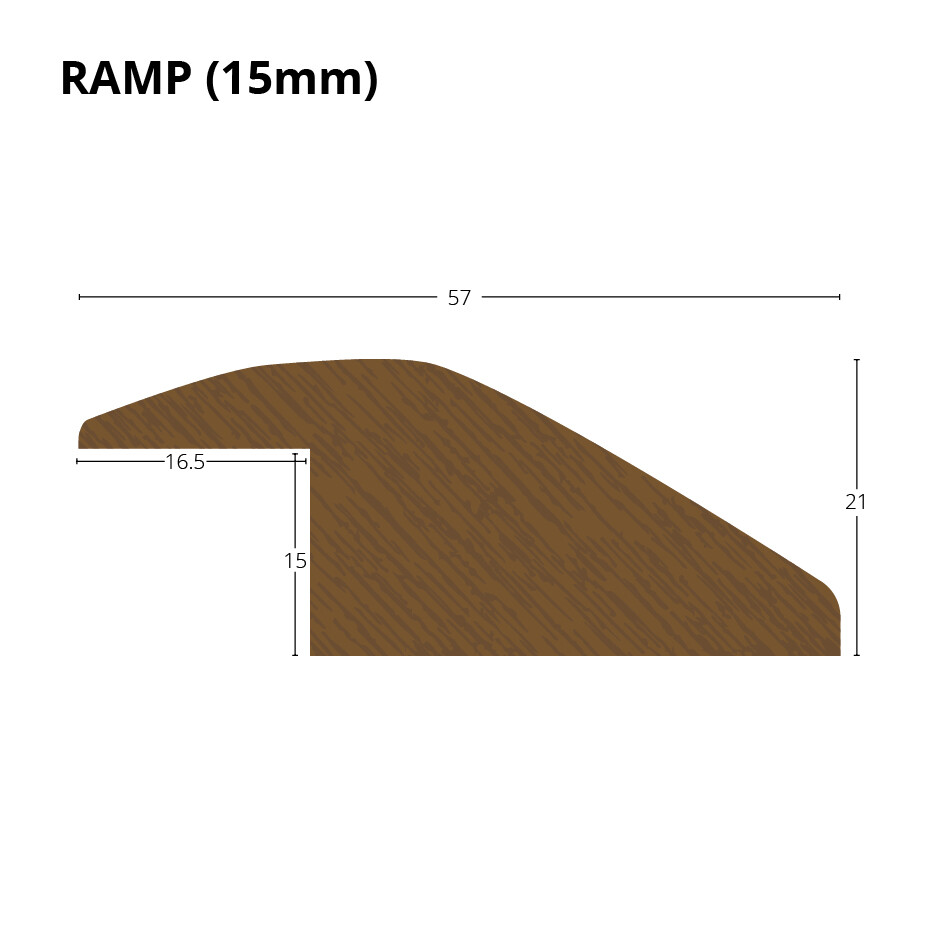 Solid Oak Ramp Reducer Threshold Door Bar for Wood to Tiles & Vinyl ...