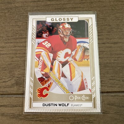 Dustin Wolf Flames NHL 2023-24 UD SERIES 1 O-PEE-CHEE GLOSSY ROOKIES #R ...