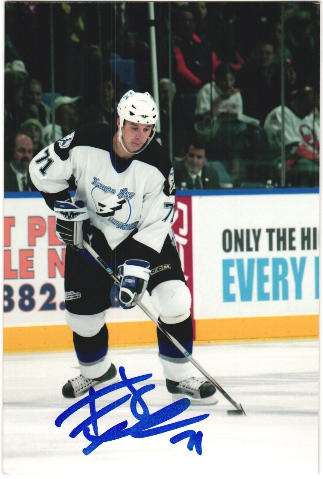 Filip Kuba Autographed 4x6 Color Photo Tampa Bay Lightning White #71 A ...