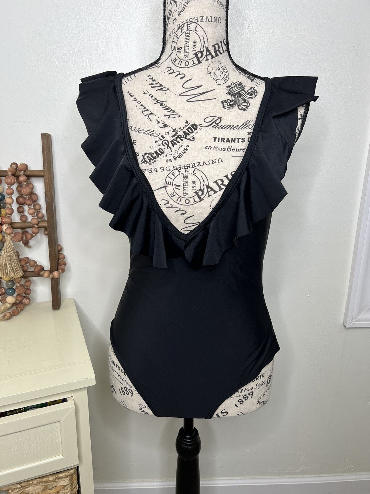 One Piece Ruffle Swimsuit - Gem