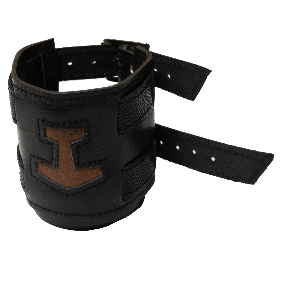 Thors Hammer Leather wristband bracelet cuff Protector Viking Mjolnir ...