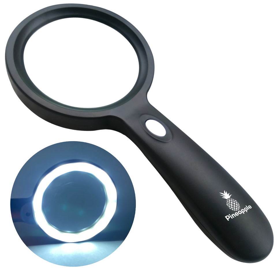 Magnifying Glass with Light 10X Magnifier Lighted Handheld Coin Eye ...