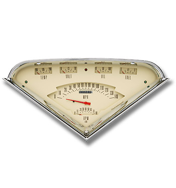 1955 - 59 Chevy Truck Tach Force Gauge Cluster, Tan, Classic ...