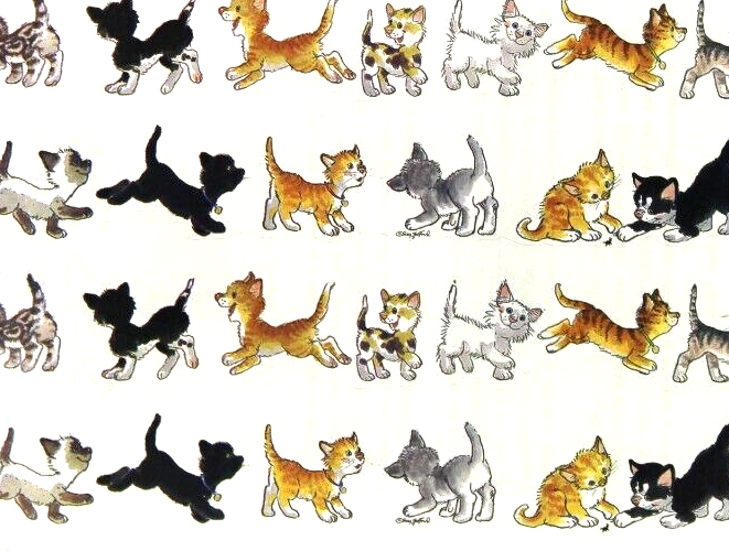 Suzy's Zoo "Cat /Kittens" Scrapbook Border #9903 BULK 25 SHEETS | eBay UK