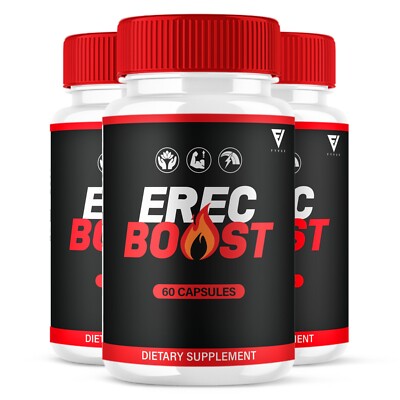 (3 Pack) Erec Boost for Men ErecBoost Maximum Strength Supplement (180 ...